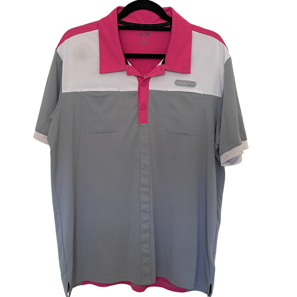adidas | Shirts | Adidas Golf Color Block Pocket Polo Zonewhitebright ...